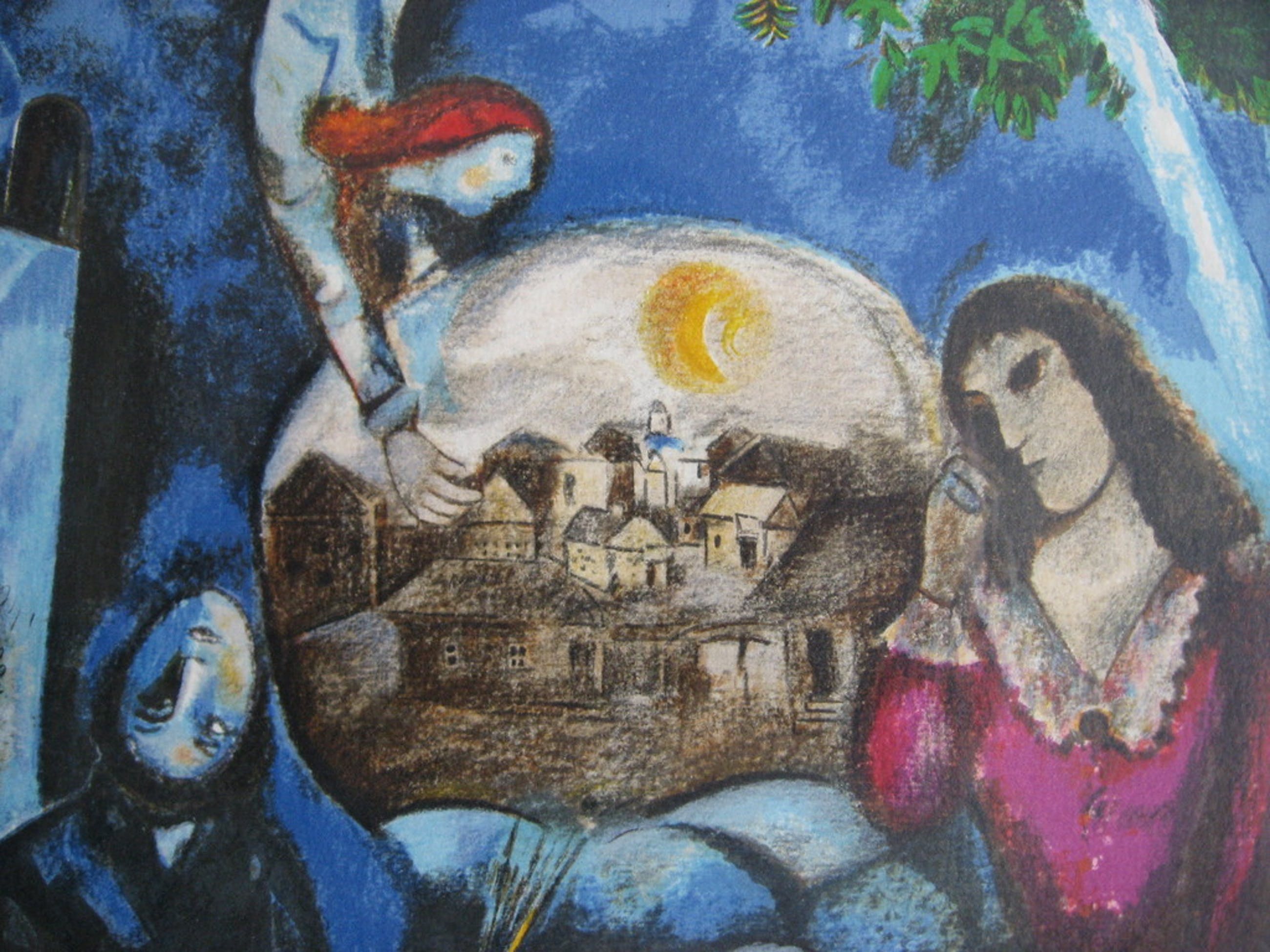 Marc Chagall: Kleurenlitho 'Autour d'elle' - 750 ex. verkauft! Den ...