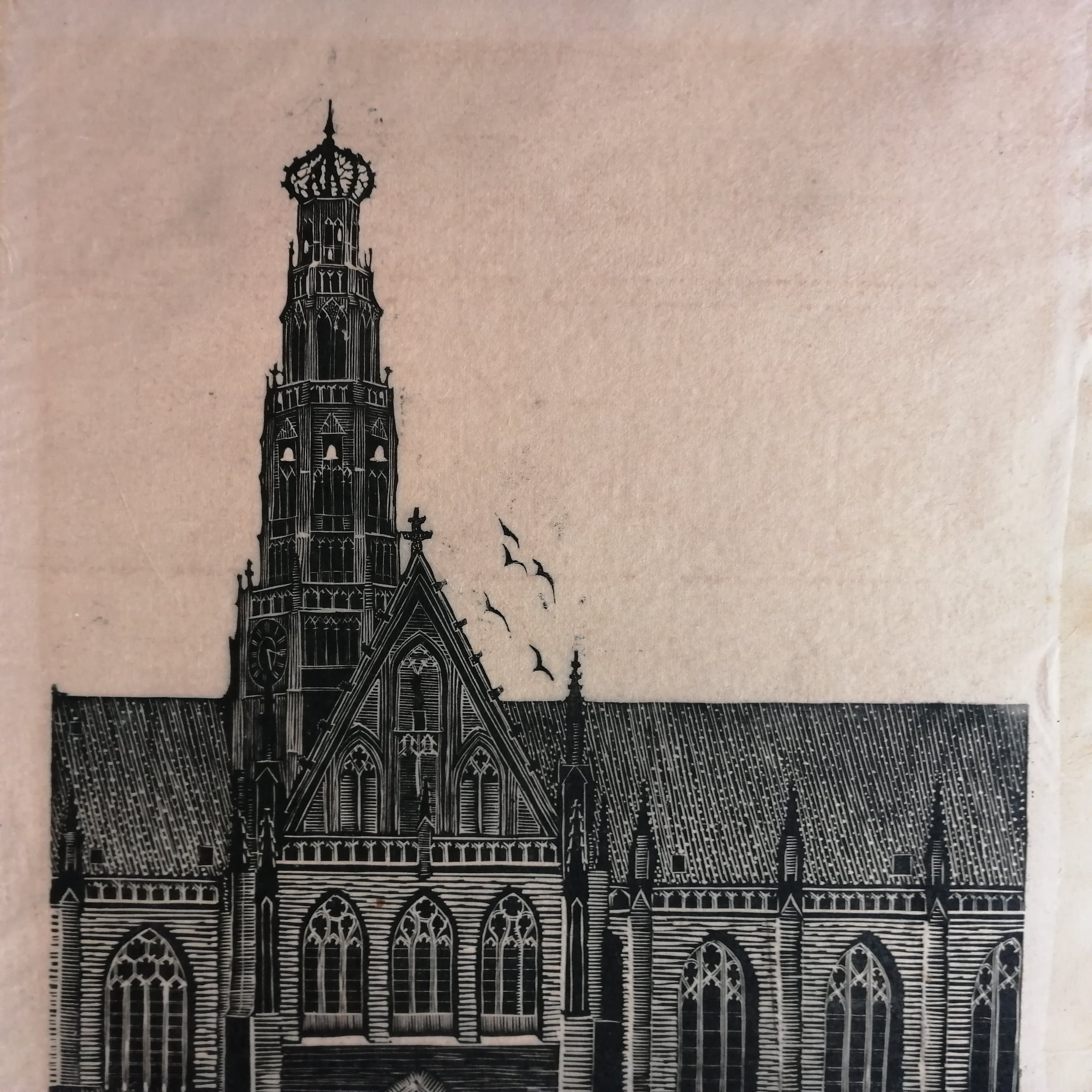 Jan Veringa - Gezicht op de Grote- of Sint Bavokerk te Haarlem Verkocht ...