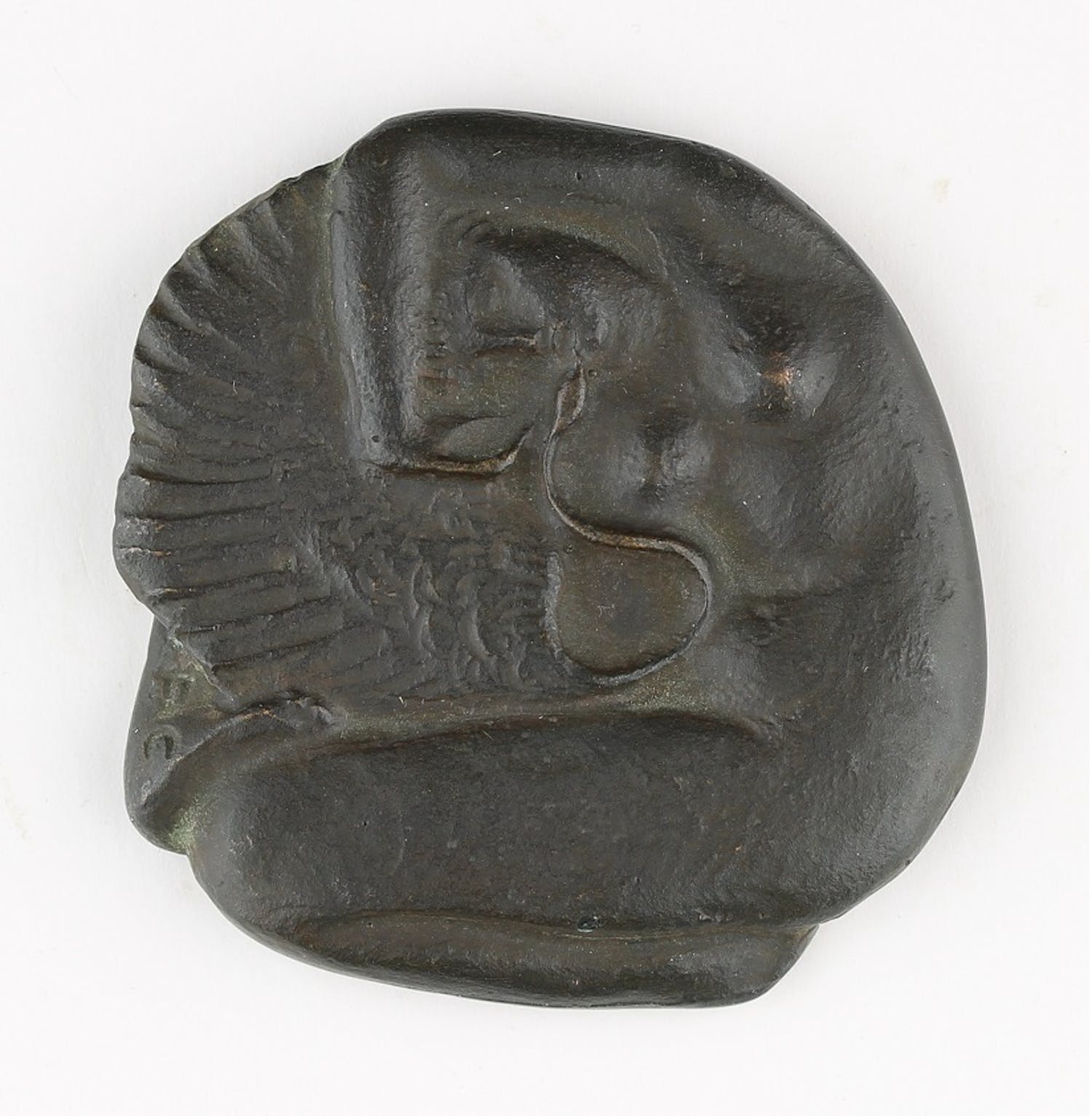 Fred Carasso - Bronzen penning: Leda en de Zwaan, 1967 Verkocht ...